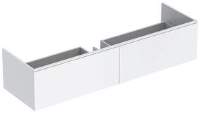 Geberit Xeno 2 - Skříňka pod umyvadlo Varicor 1600 mm s LED svítidlem, 2 zásuvky, matná bílá 500.346.01.1