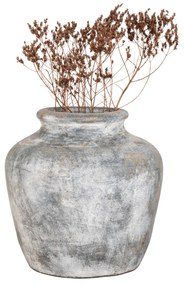 Šedá terakotová váza Salom, 30 cm