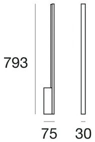 Stilnovo 7765 Xilema, minimalistické svítidlo pro nepřímé osvětelní, 18W LED, délka 79cm