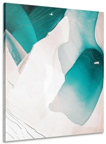 Obraz abstrakce modré laguny - 60x90 cm