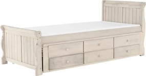 Postel s přistýlkou, 90x200, antická bílá, ANTIKO Kondela 0000258490