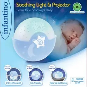 Infantino Noční lampička s projekcí modrá / od 0 měsíců