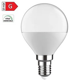 Diolamp SMD LED žárovka matná Ball P45 7W/230V/E14/4000K/530Lm/230°/Step Dim