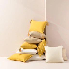 Room99 Dekorační povlak na polštář s třásněmi Soul Bavlna Barva: Světle šedá, Velikost: 30 x 50 cm