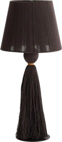 Tmavě hnědá stolní lampa s textilním stínidlem (výška 58 cm) Espino – Light & Living