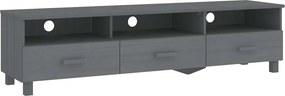 TV stolek HAMAR tmavě šedý 158 x 40 x 40 cm masivní borovice 340474