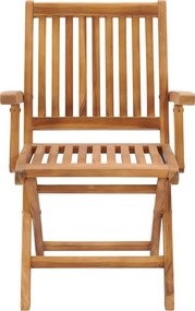vidaXL Skládací zahradní židle 2 ks masivní teakové dřevo [315104]