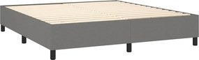 Box spring postel s matrací tmavě šedá 160x200 cm textil 3128134