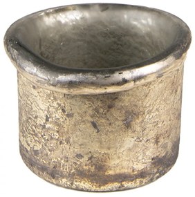 Skleněná čajová svíčka Houder Zlatá barva 8x7 cm – 8x7 cm
