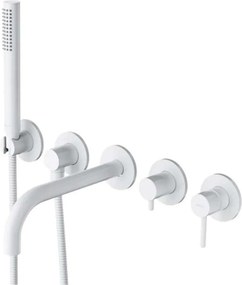 OMNIRES Y - Vanová baterie pod omítku, 5-otvorová instalace, s tělesem, s příslušenstvím, matná bílá Y1237-1WM