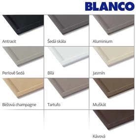 Blanco Zia 5 S, silgranitový dřez 860x500x190 mm, 1-komorový, šedá vulkán, BLA-527387
