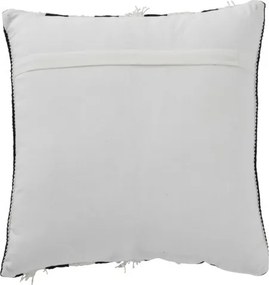 Černo-bílý pruhovaný polštář s třásněmi Monochrome - 45*45 cm