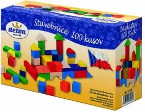 Detoa Dřevěná stavebnice kostky 100 dílů / od 3 let
