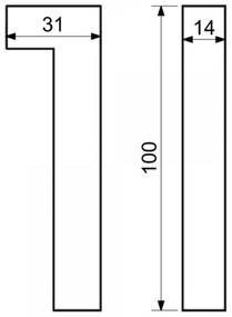 Domovní číslo "1", RN.100LV, strukturované