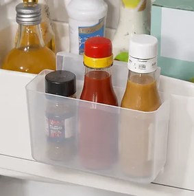 polička na potraviny, úložný box, plast, 6,5x12x4,5 cm, průhledná, Dekorino DP20260004
