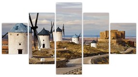 Obraz - Větrné mlýny Consuegra, Španělsko (125x70 cm)