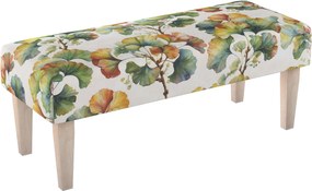 Dlouhá lavička 100x40cm barva vícebarevná látka pletený vzor, vzorované
