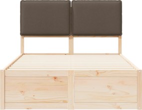 Rám postele s čalouněným čelem s čelo Taupe 120 x 200 cm 3405520