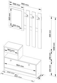 Předsíňová sestava wenge