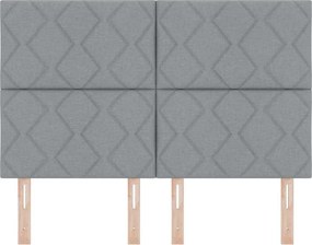 Čelo postele Světle šedá 144 cm textil 3337912