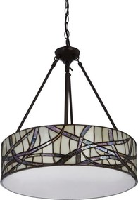 Kovové závěsné svítidlo se skleněným stínidlem ø 46 cm Waldorf – Premier Housewares