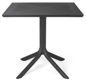 Nardi Plastový stůl na zahradu CLIP Rozměr: 70x70 cm, Odstín: Antracite - Černá