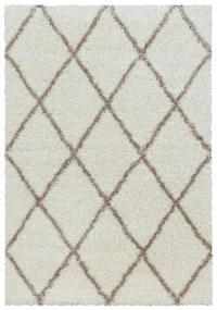 Kusový koberec Alvor shaggy 3401 cream (Varianta: Kruh průměr 160 cm)