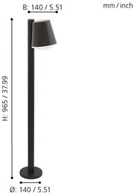 Eglo 97147 - Venkovní lampa CALDIERO 1xE27/10W/230V IP44