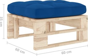 vidaXL Zahradní taburet z palet impregnované borové dřevo [3066466] Barva: Královská modř, Barva dřeva: Hnědá