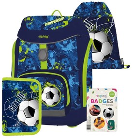 Oxybag OXY SHERPY - školní set Fotbal 4 ks: batoh, penál, sáček, placky