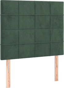 Rám postele bez matrace tmavě zelená 100 x 200 cm samet 3125742