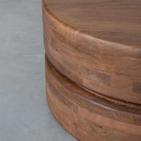 LABEL51 Konferenční stolek MILLY ø70 cm hnědý