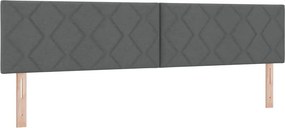Postel s boxspringem s polštářem Tmavě šedá 200 x 200 cm textil 3338791