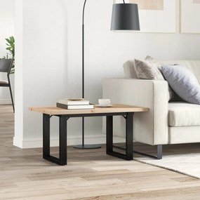 Konferenční stolek s O rámem 80x50x40,5cm borové dřevo a ocel 3282728