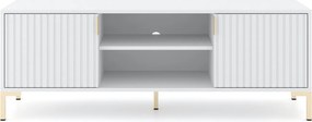 TV stolek Flinn 140 cm bílý/zlatý