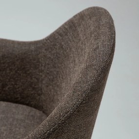 Hnědé jídelní křeslo s područkami/otočné Bae – DAN-FORM Denmark