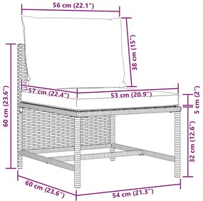 vidaXL Marketos 4dílná zahradní sedací souprava s poduškami černá polyratan