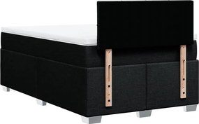 Box spring postel s matrací černá 120x190 cm textil 3285829