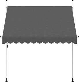 Ručně zatahovací markýza 250 cm antracitová 143689