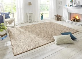 BT Carpet - Hanse Home koberce Ložnicová sada Wolly 102842 Beige Brown - 2 díly: 67x140, 67x250 cm