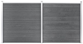 Zahradní plot WPC 353 x 186 cm šedý 3053225