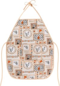 Bellatex Dětská zástěrka Oranžová,Béžová 47 x 60 cm, pro děti ve věku 5 - 8 let