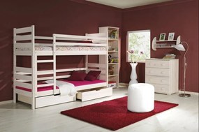 Casarredo - Komfort nábytek Patrová postel DAREK s úložným prostorem | barva: dol moření bílá