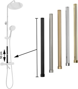 Prodloužení pro vanovou/sprchovou soupravu REA ø 25 mm - 50 cm, chrom