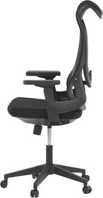 Kancelářská židle KA-S248 BK, houpací mechanismus, černá síťovina (63 x 65) cm