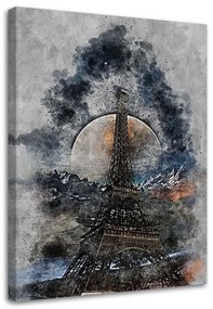 Gario Obraz na plátně Eiffelova věž v mlze - Pau Fernandez Rozměry: 40 x 60 cm