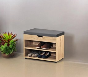Botník se sedadlem, regál na boty do předsíně, Kesper