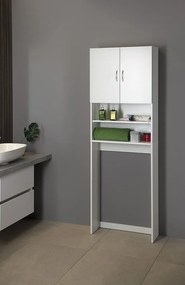 Aqualine, SIMPLEX ECO skříňka za pračku 63x25x190cm, bílá, SIME715