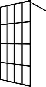 Zástěna do průchozí sprchy čiré tvrzené sklo 140 x 195 cm 145678