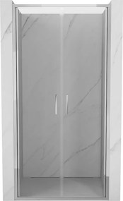 Mexen Exo, dvojité výklopné sprchové dveře, 120 cm, transparentní sklo, chrom, 814-120-000-01-00